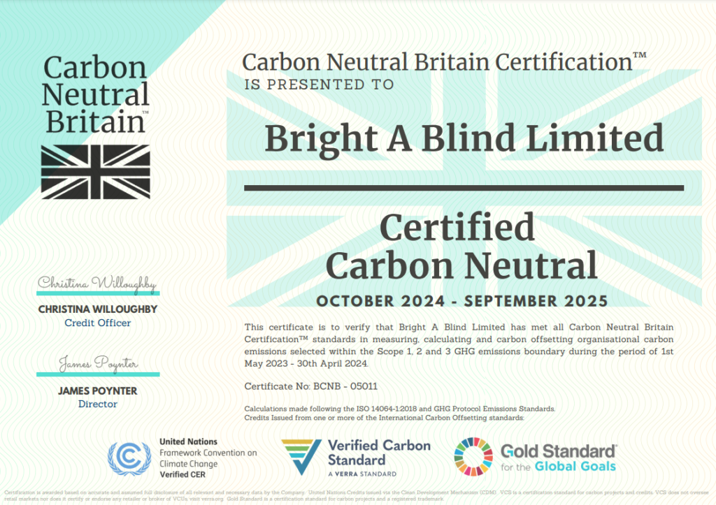 Bright A Blind’s Commitment to Sustainability: Becoming a Carbon ...